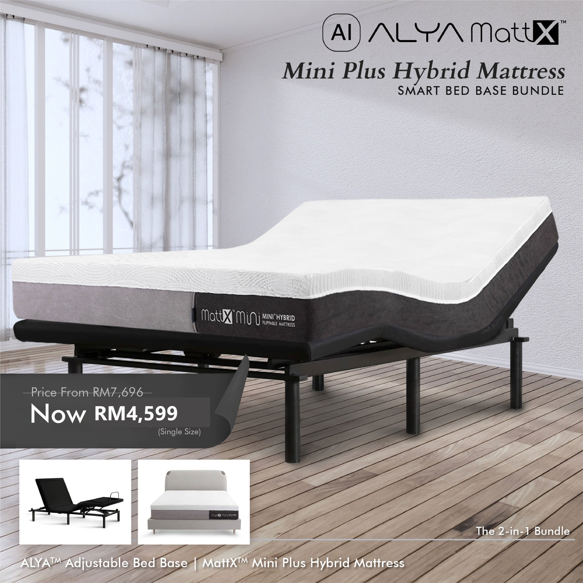 Mini Plus Hybrid Mattress Smart Bed Base Bundle Bedding Affairs Malaysia